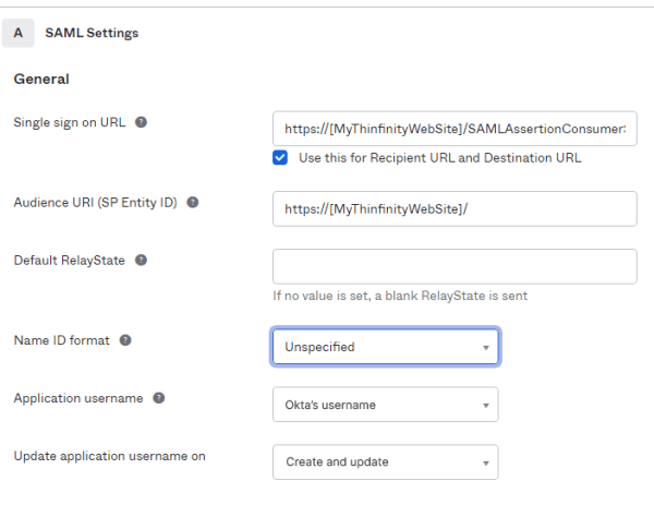 How to configure Okta with “SAML 2.0” as the Authentication Method