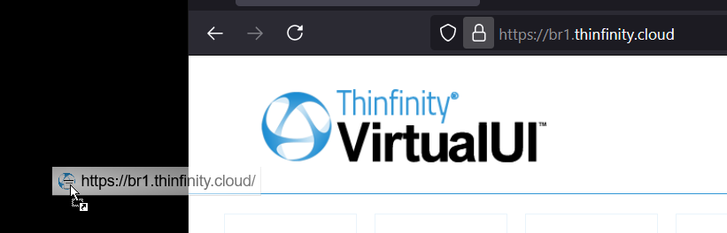 How to create a desktop shortcut to Thinfinity VirtualUI